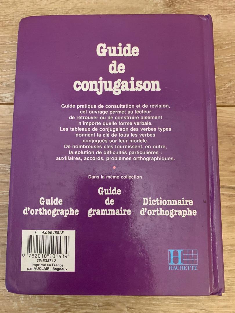 Conjugation Guide - Guide de Conjugaison, 興趣及遊戲, 書本 & 文具, 教科書 - Carousell