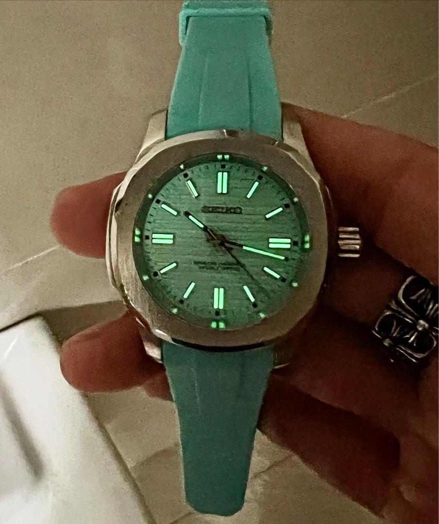 Custom Seiko Mod Tiffany Nautilus 42mm, Men's Fashion, Watches ...