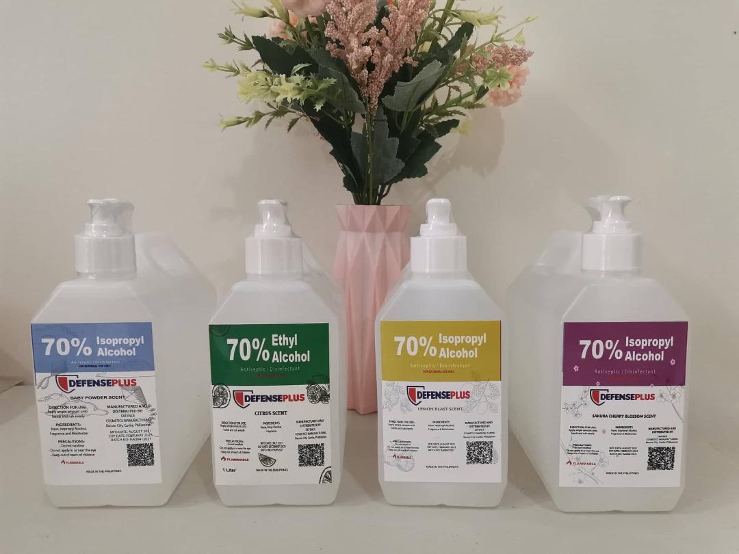 Defenseplus 70% Isopropyl Alcohol SET OF 2 - 1 LITER Pump, Health ...