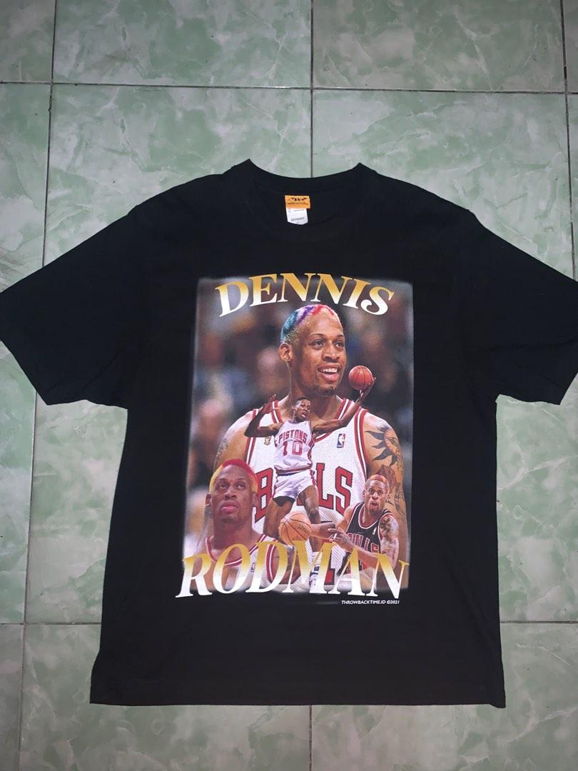 kaos Dennis Rodman - Bootleg, Fesyen Pria, Pakaian , Atasan di Carousell