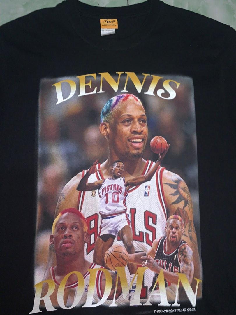 kaos Dennis Rodman - Bootleg, Fesyen Pria, Pakaian , Atasan di Carousell