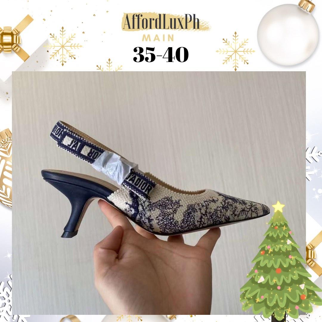 Dior Jadior Slingback Kitten Heels, Women's Fashion, Footwear, Heels on ...