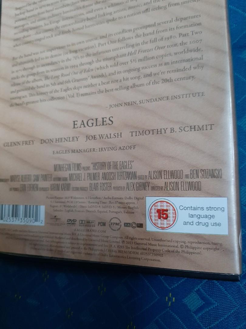 EAGLES DVD-History of the EAGLES, Hobbies & Toys, Music & Media, CDs ...