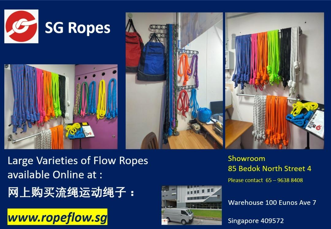 Electric Blue Reflective Flow Ropes 14 mm, Sports Equipment, Exercise & Fitness, Weights ...