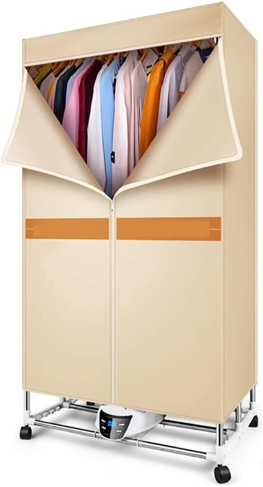 Electric Clothes Dryer Portable 1500W Warm Air Drying Wardrobe - Brown ...