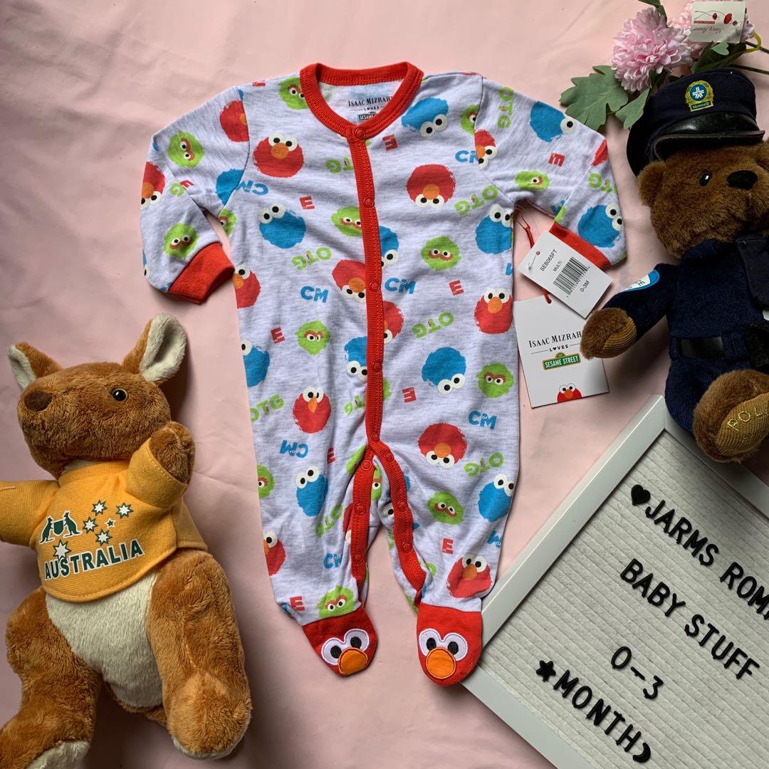 Elmo Sesame Street Print Frogsuit 0-3 months, Babies & Kids, Babies ...