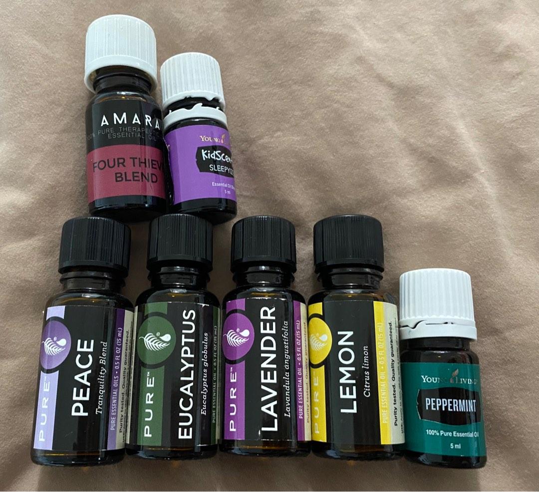 Essential Oils - Young Living, Melaleuca, and Amara - Eucalyptus, Lavender, Lemongrass, Lemon ...