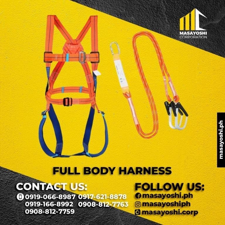 European Standard Safety Harness Double Lanyard | Safety Harness | Full ...