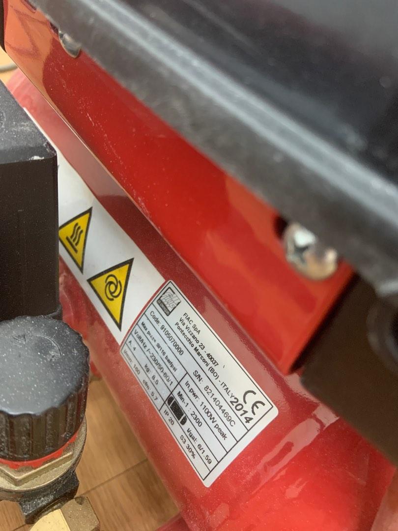 FIAC air compressor 1100W F3000, Everything Else on Carousell