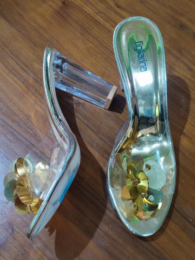 Figliarina Glass Heels, Women's Fashion, Footwear, Heels on Carousell