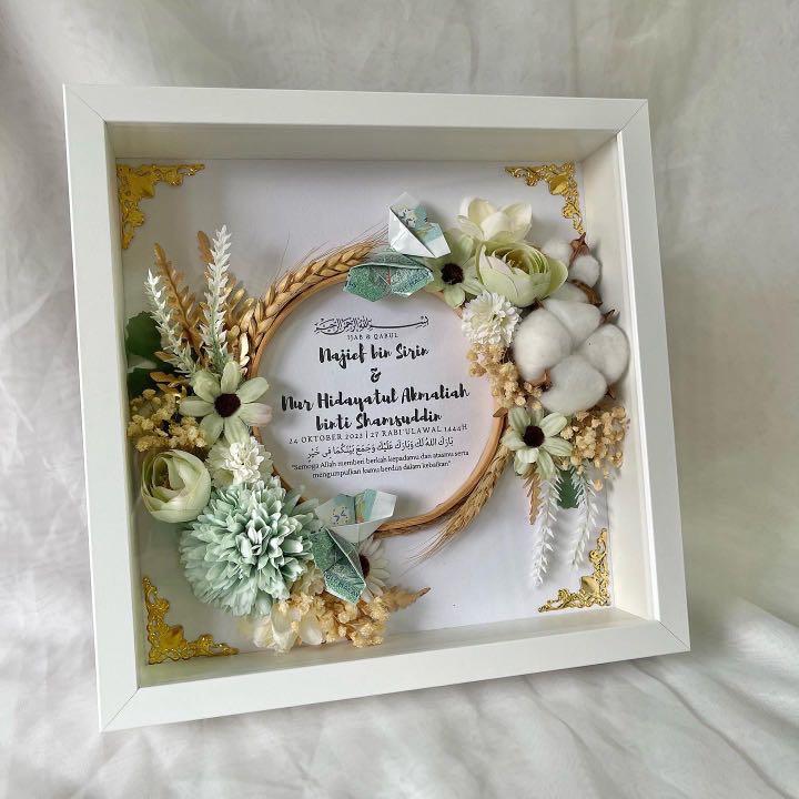 Frame mas kahwin 3d nikah tunang hadiah birthday, Hobbies & Toys ...