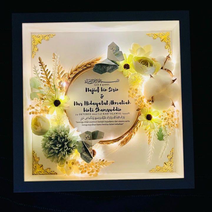 Frame Mas Kahwin 3d Nikah Tunang Hadiah Birthday Hobbies And Toys Stationery And Craft Handmade