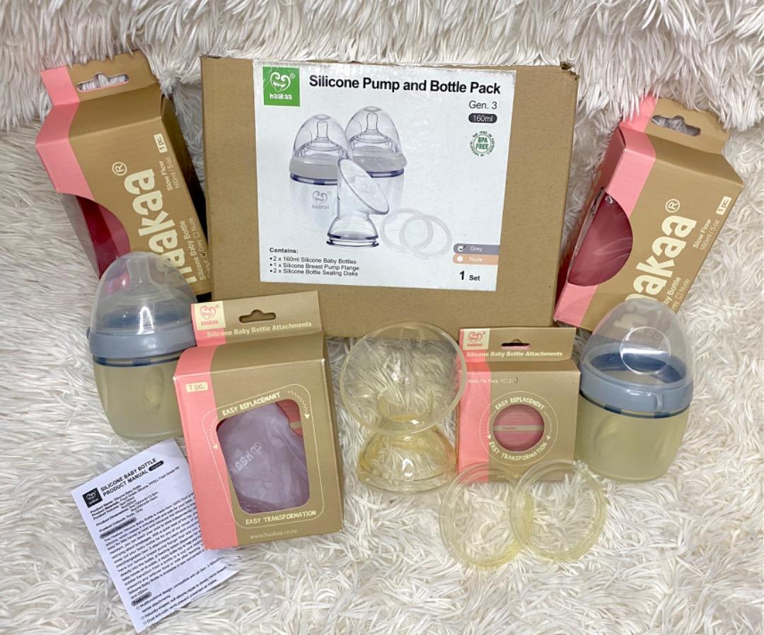 Hakaa Silicon Pump and Bottle Pack Gen 3, Babies & Kids, Nursing ...