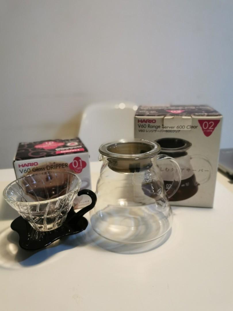 Hario Glass Range Server & Glass V60, Furniture & Home Living ...