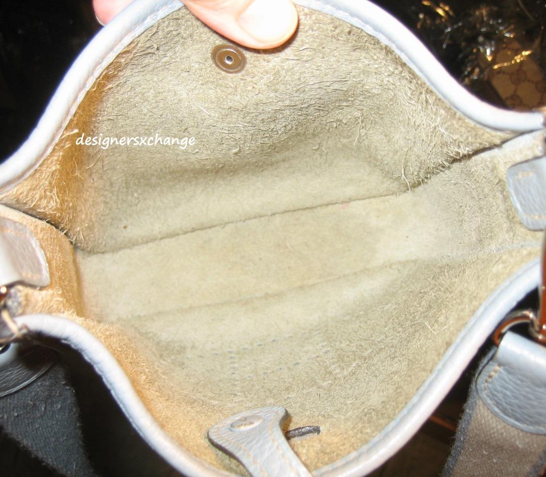 Hermes Mini Evelyne 16 (TPM) Blue Lin Clemence Leather Crossbody (Long ...