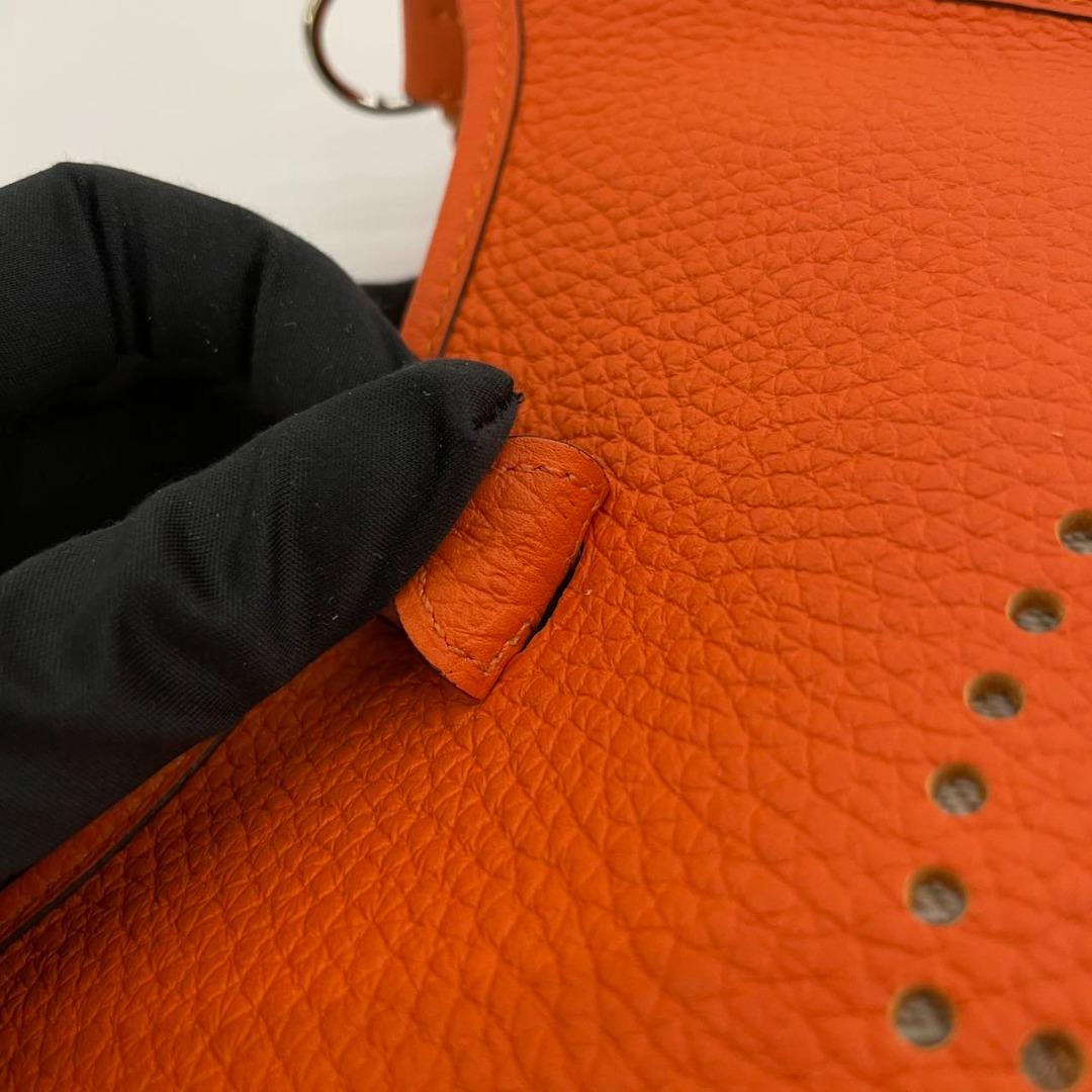 Hermes Mini Evelyn Orange TC leather PHW, Women's Fashion, Bags ...