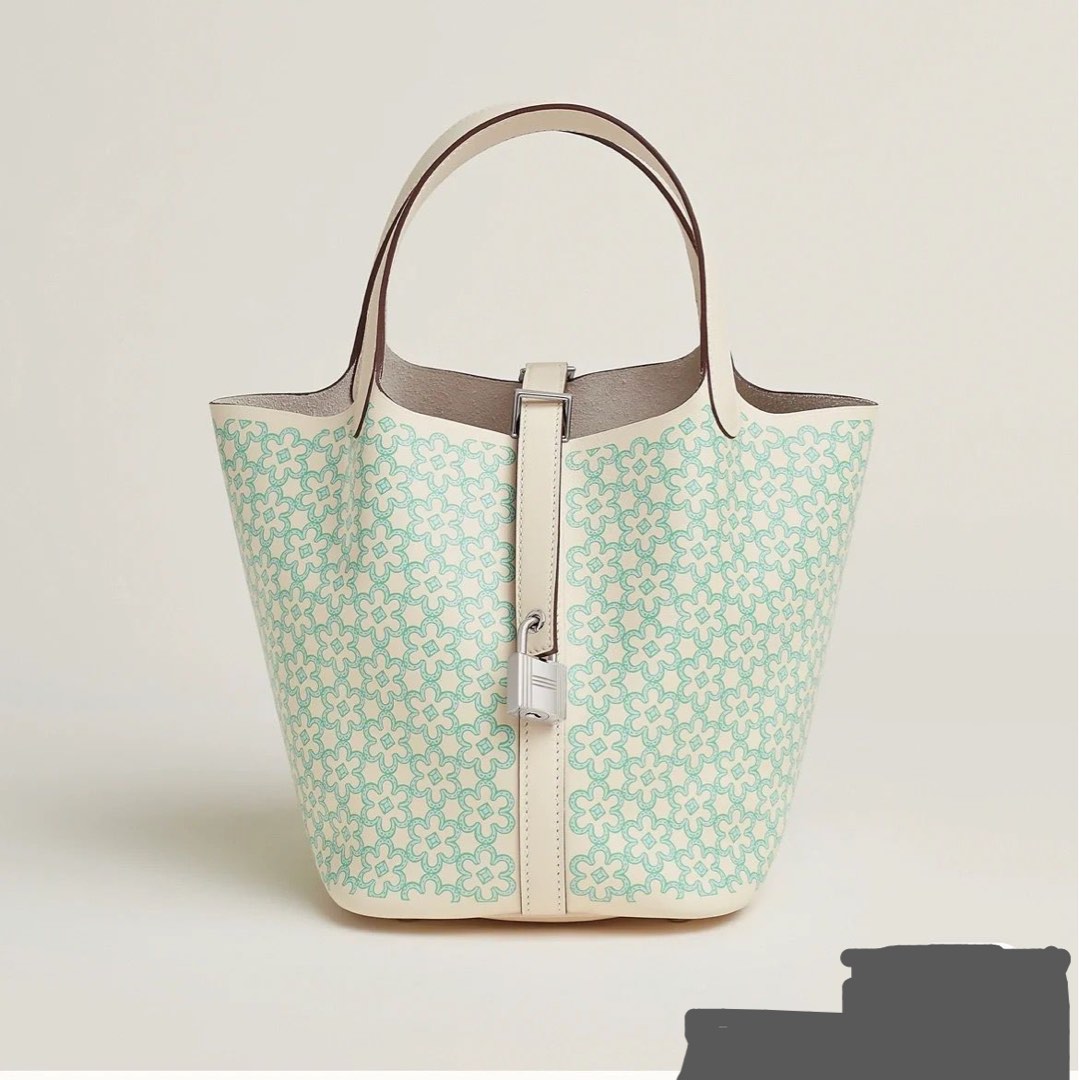 Hermes Picotin 18 Nata u stamp full set, 名牌, 手袋及銀包 - Carousell