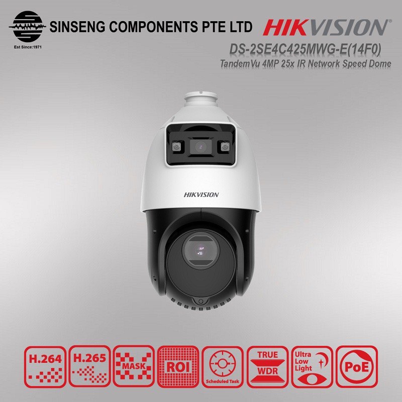 Hikvision TandemVu 4MP 25x PTZ DS-2SE4C425MWG-E(14F0) IR Network Speed ...