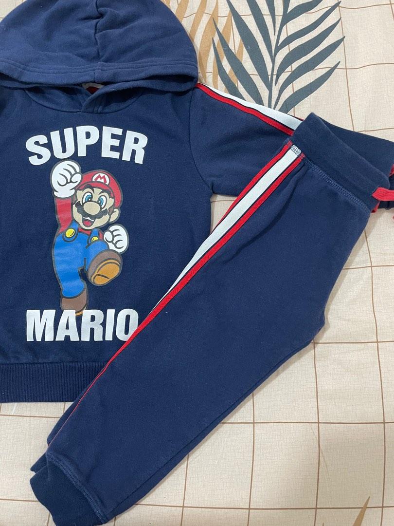 H&M super mario hoodie and jogger, Babies & Kids, Babies & Kids Fashion ...