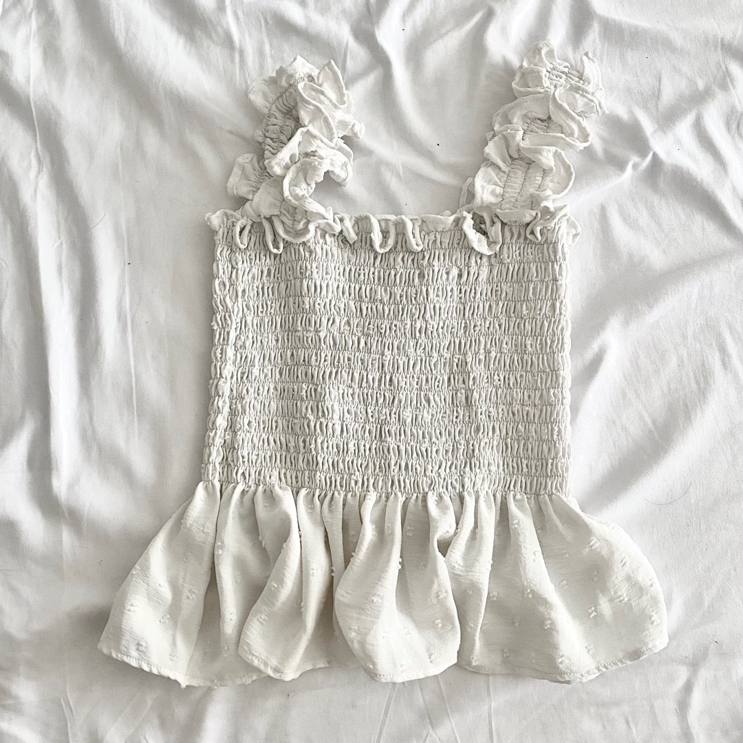 House of Lulu LILLY smoked top, Women's Fashion, Tops, Sleeveless on ...