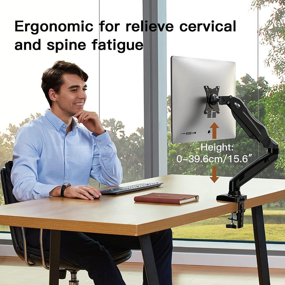 HUANUO Monitor Mount, Height Adjustable Monitor Arm, Supports Max 30 ...