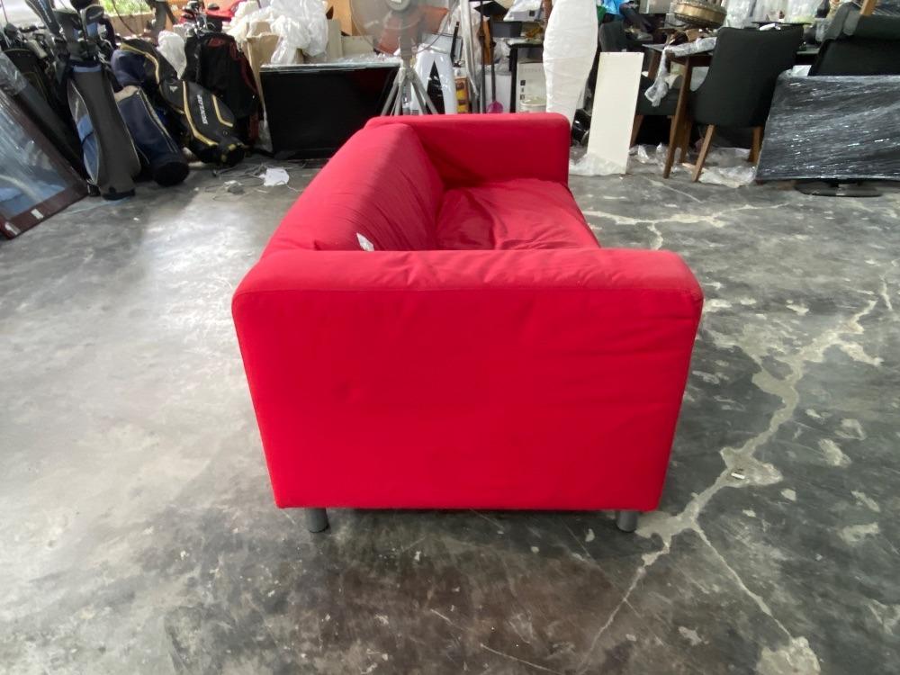 IKEA KLIPPAN Fabric 3 Seater Sofa Red Colour / Fabrik IKEA KLIPPAN Sofa ...