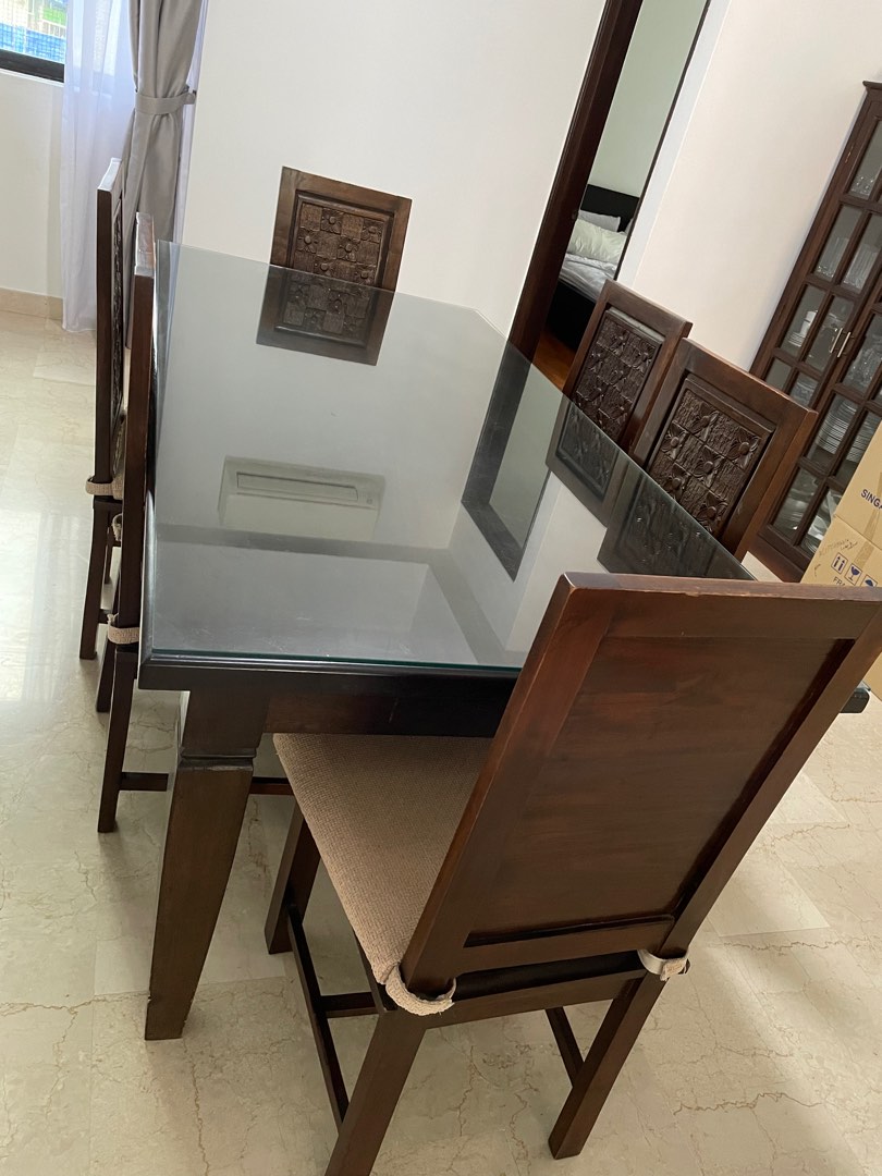 Indonesian Teak wood Dining Table, Furniture & Home Living, Furniture ...