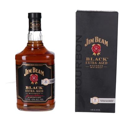 Jim Beam 1L Black Extra Aged Bourbon Whiskey, Food & Drinks, Alcoholic ...