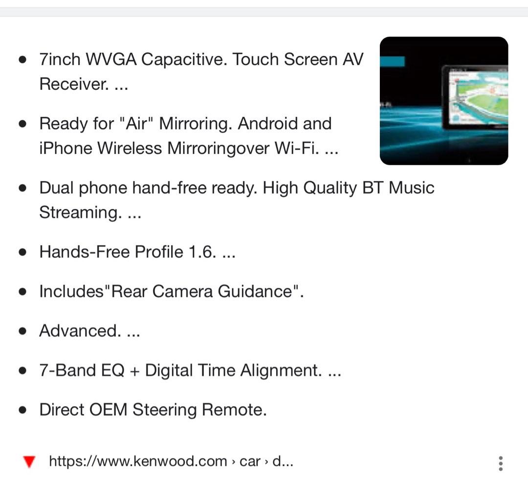 KENWOOD DDX716WBT & KCA-WL100, Auto Accessories on Carousell