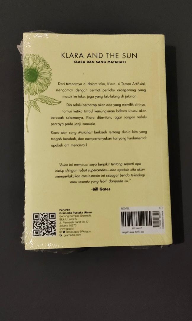 Klara And The Sun [Klara dan Sang Matahari] - Kazuo Ishiguro, Buku ...