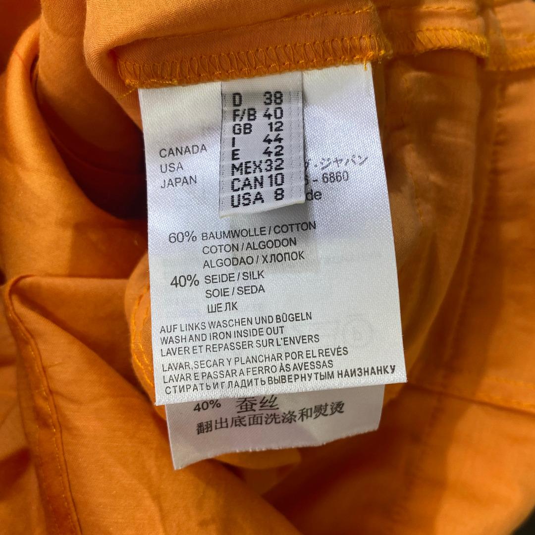 Laurel by Escada Orange Button Down Belted Shirt Dress, Women's Fashion ...