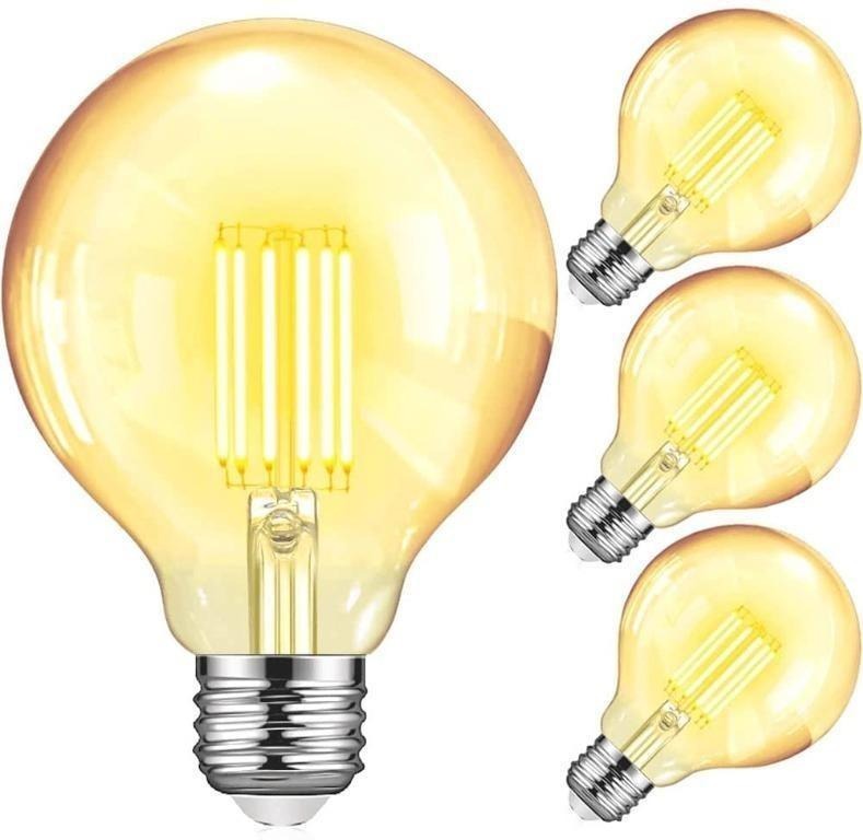 LED Vintage Bulbs, Woowtt E27 Edison Light Bulb, G80 6W Large Dimmable ...