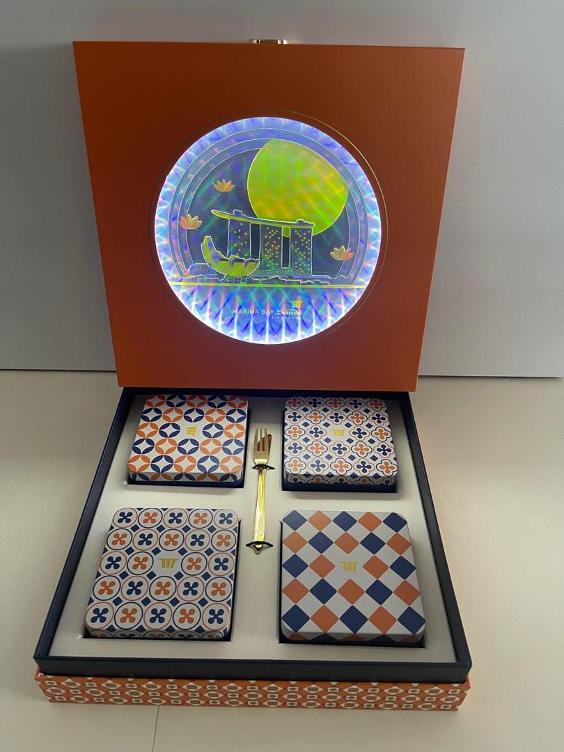 MBS mooncake box with 4pcs metal boxes, Furniture & Home Living, Home ...