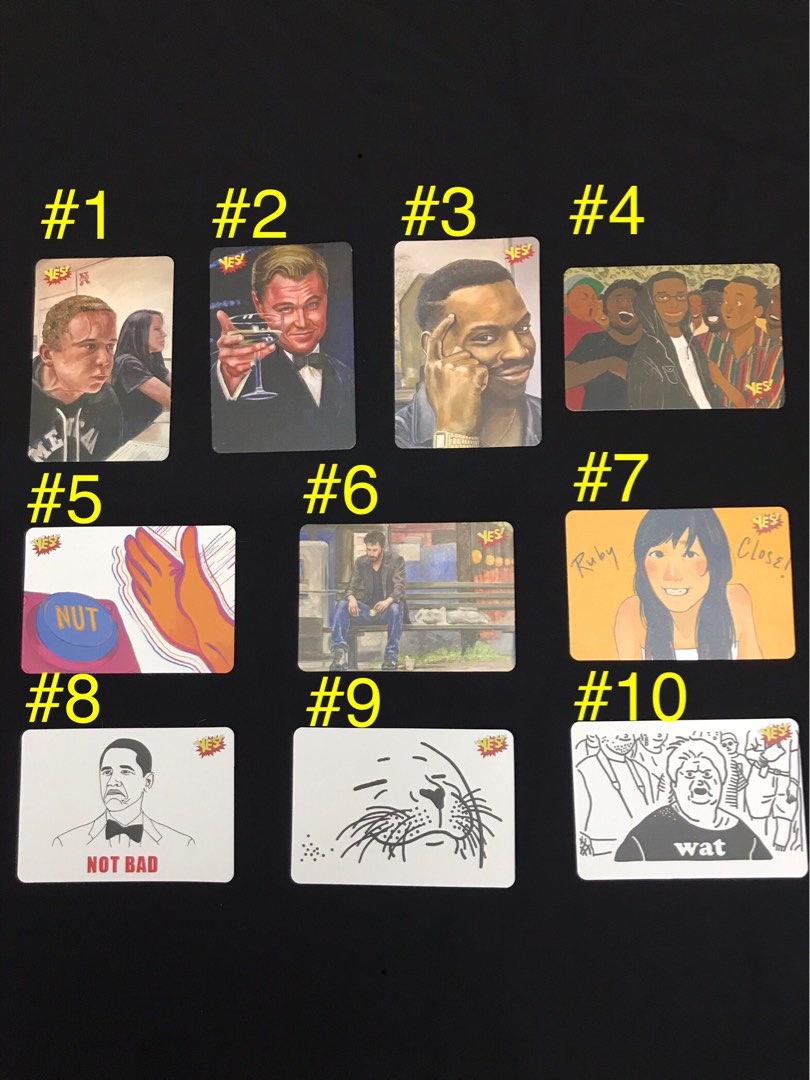 Meme cards (@$30), 興趣及遊戲, 收藏品及紀念品, 明星周邊 on Carousell