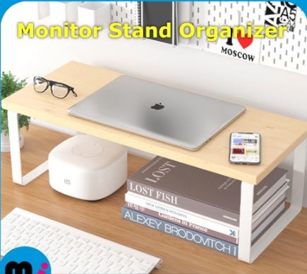 Mojo Wooden Monitor Stand Office Organizer, Furniture & Home Living ...