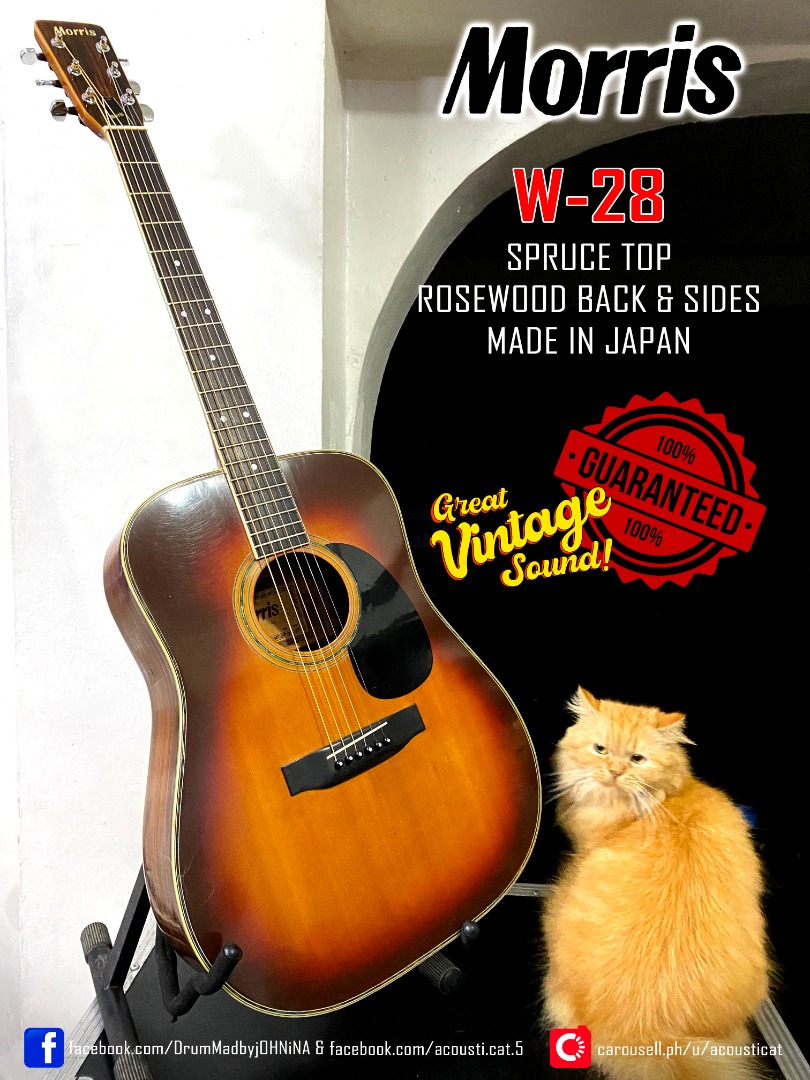 Morris W-28 Vintage Guitar, Hobbies & Toys, Music & Media, Musical ...