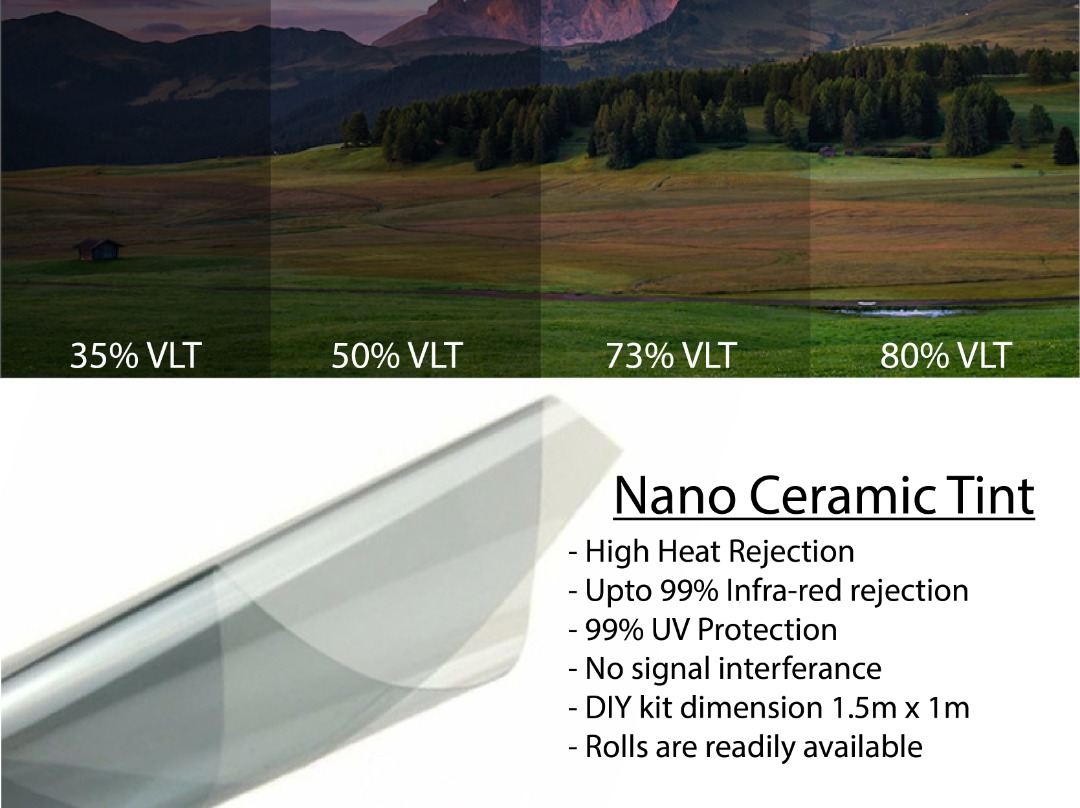 Nano Ceramic Window Tint/ Solar Film/ UV Protection/ DIY kit/ Rolls ...