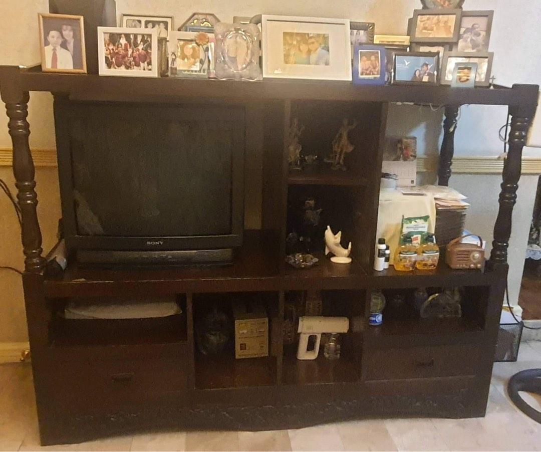 Narra Wood TV Rack & Dividers, Furniture & Home Living, Furniture, TV ...