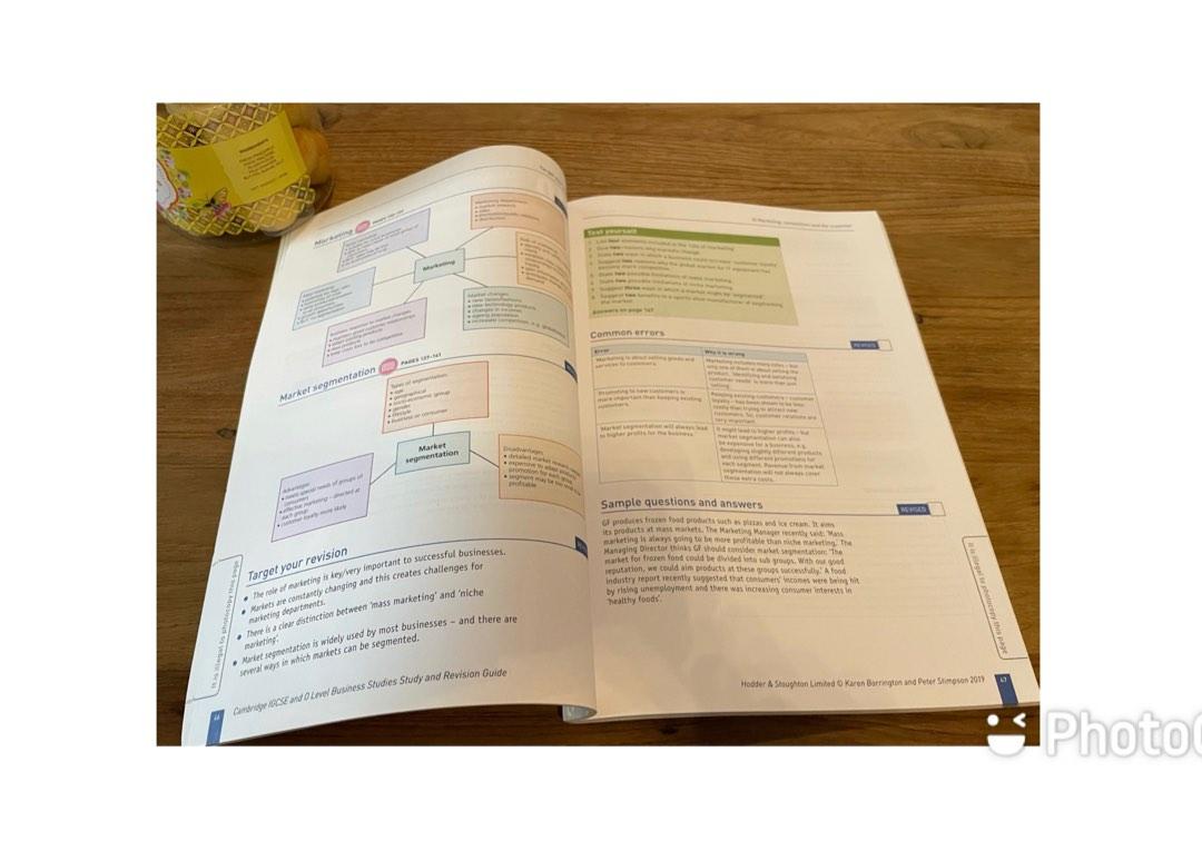 NEW IGCSE and O level Business Studies Study & Revision guide. Hodder education. 3rd edition ...