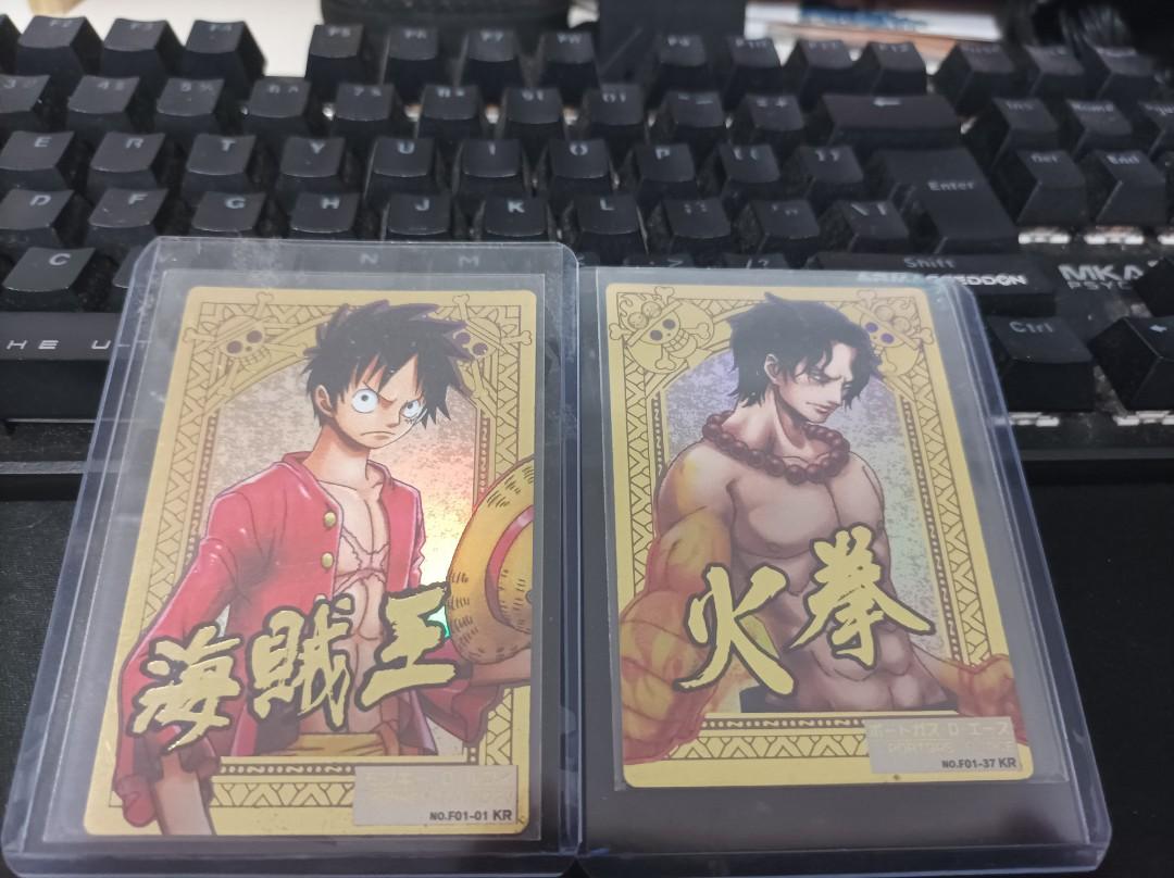 One Piece AR Carddass - King Rare Luffy & King Rare Ace (Holy Grail ...