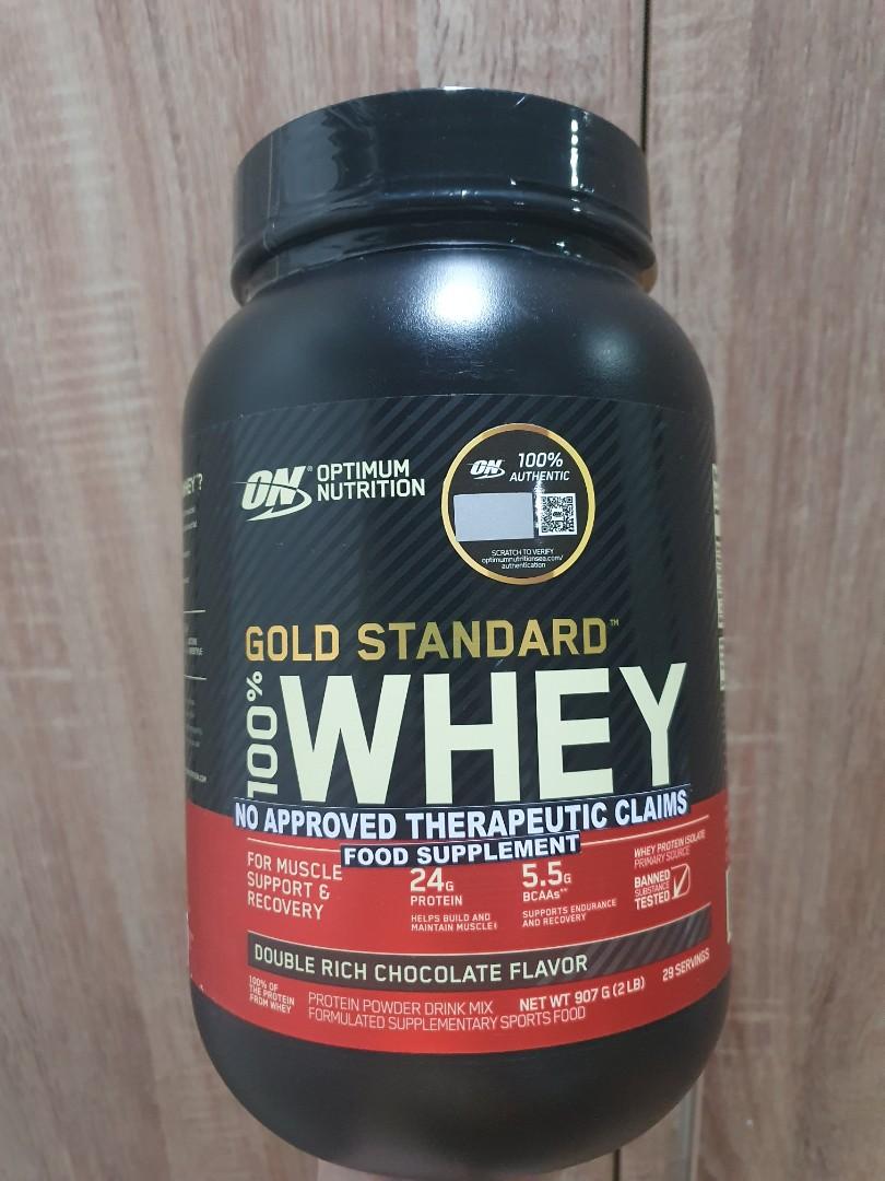 Optimum Nutrition Whey Protein (2Lbs) Double Rich Chocolate Flavor ...