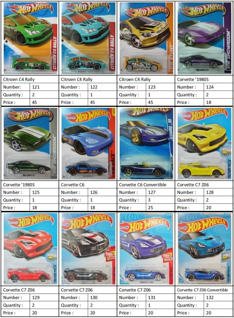 (Part2 of 4) Hotwheels Hot Wheels BMW Buick Riviera Cadillac Callway C7 ...