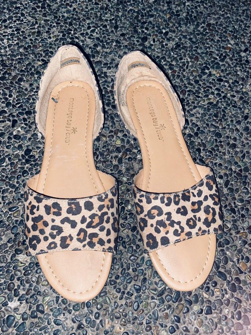 Payless Montego Bay Club Peep Toe Sandals Leopard Design, Women's ...