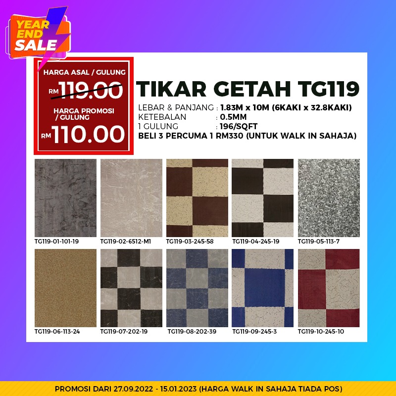pelbagai jenis tikar getah dengan promosi Year End Sale dari ...