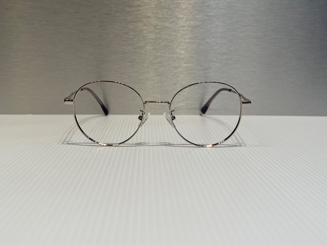 Petite small fit silver metal round glasses, Men's Fashion, Watches ...