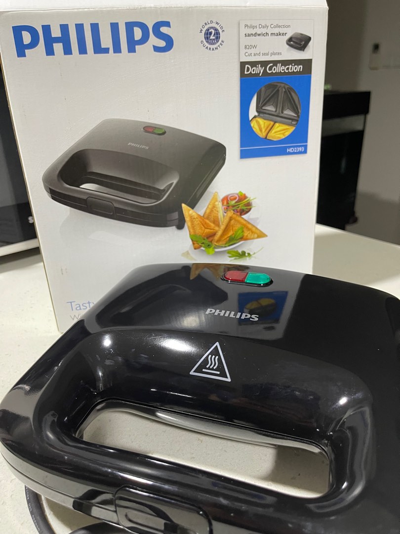 Philips sandwich maker with original box, TV & Home Appliances, Kitchen ...