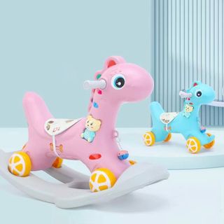 Pink rocking horse, Babies & Kids, Infant Playtime on Carousell
