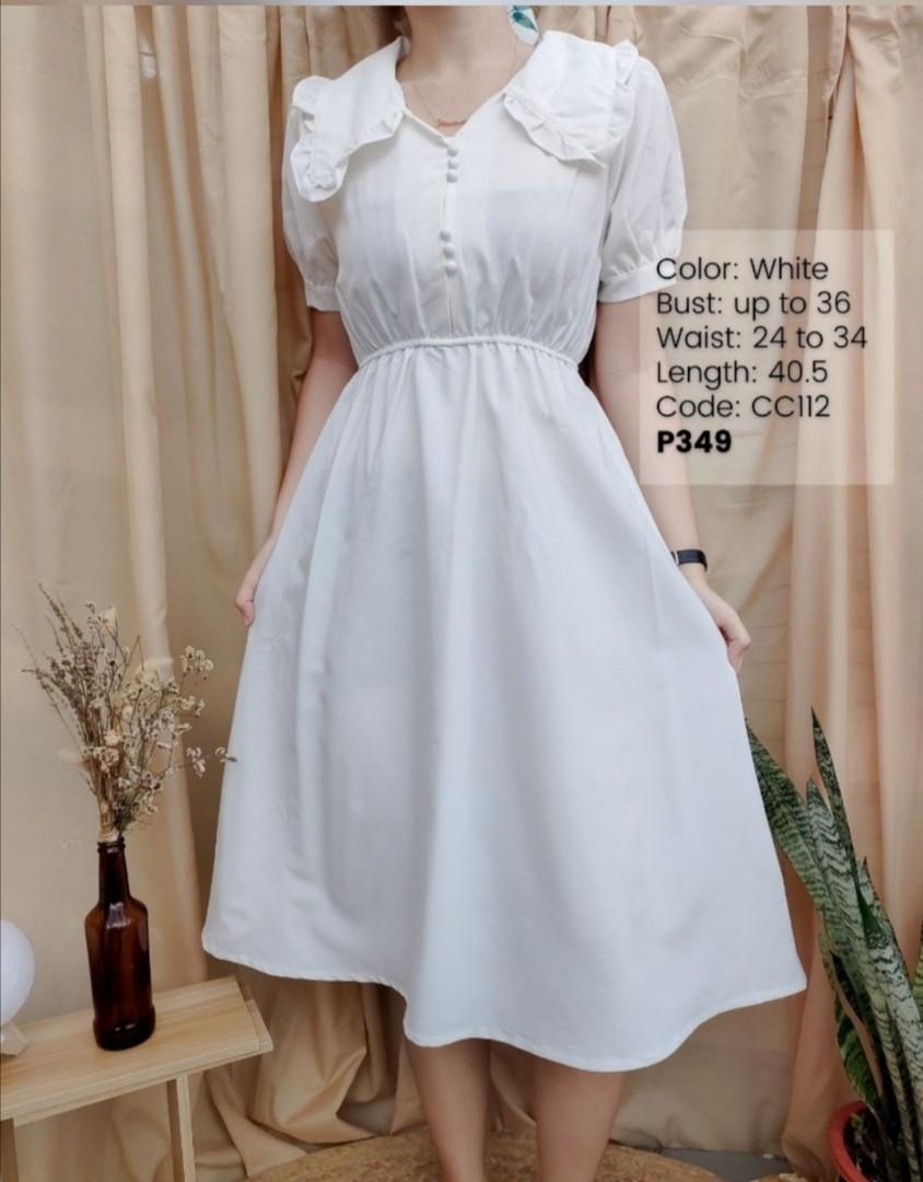 Plain white dress, Women's Fashion, Dresses & Sets, Dresses on Carousell