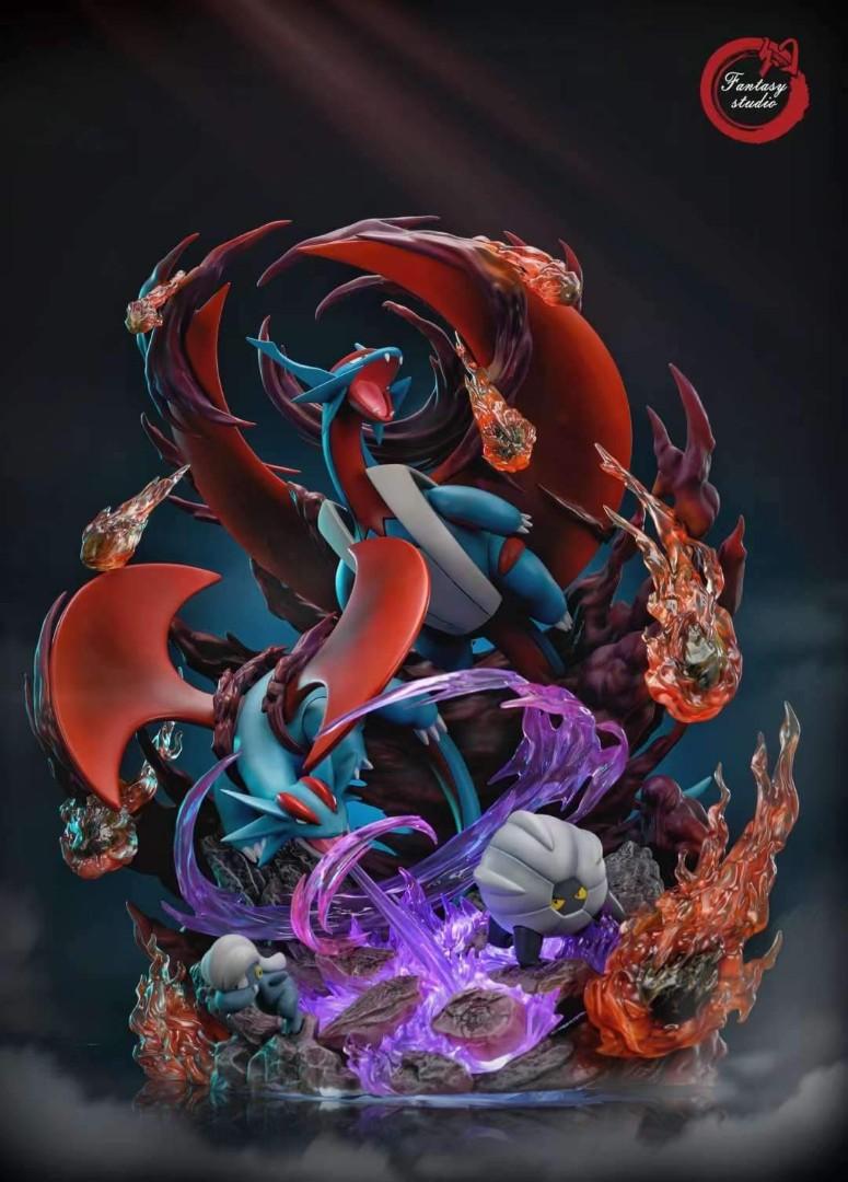 [PO] FANTASY STUDIO Pokemon Statue Salamence Evolution Line, Hobbies ...