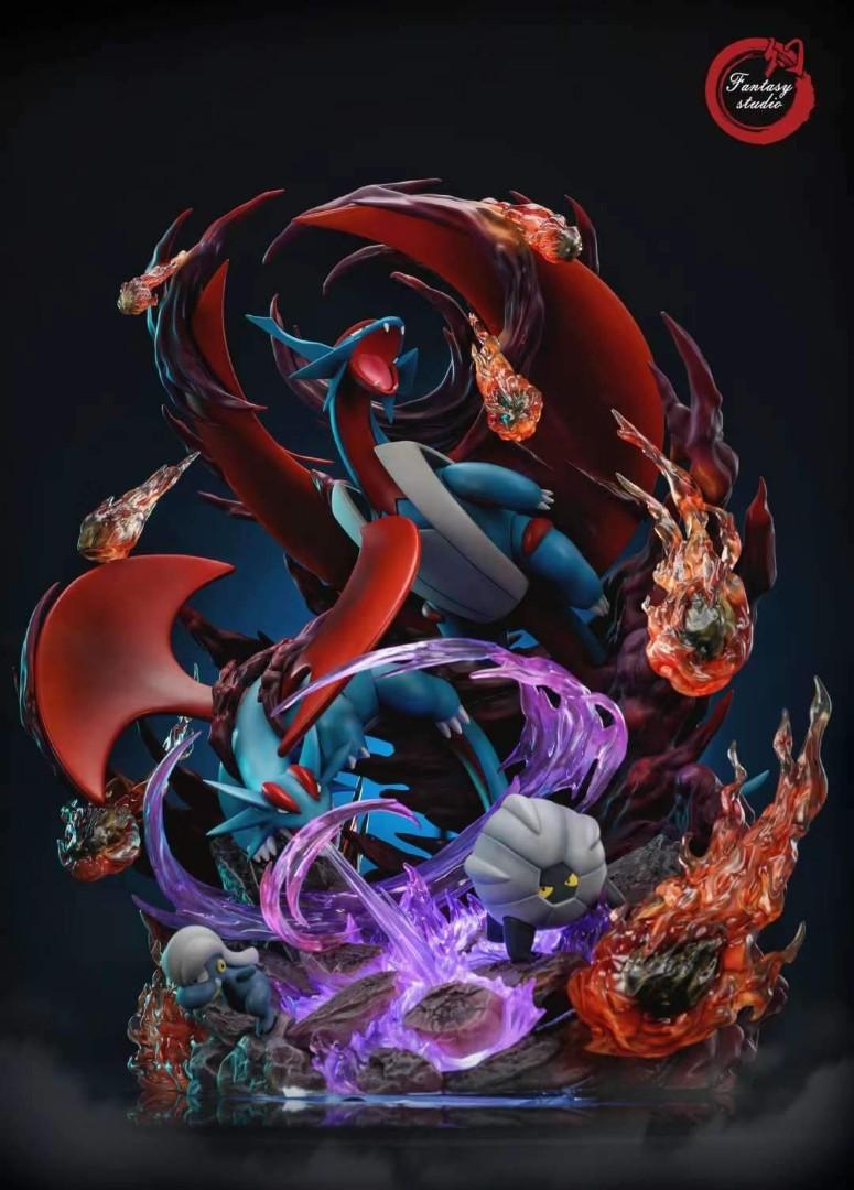 [PO] FANTASY STUDIO Pokemon Statue Salamence Evolution Line, Hobbies ...